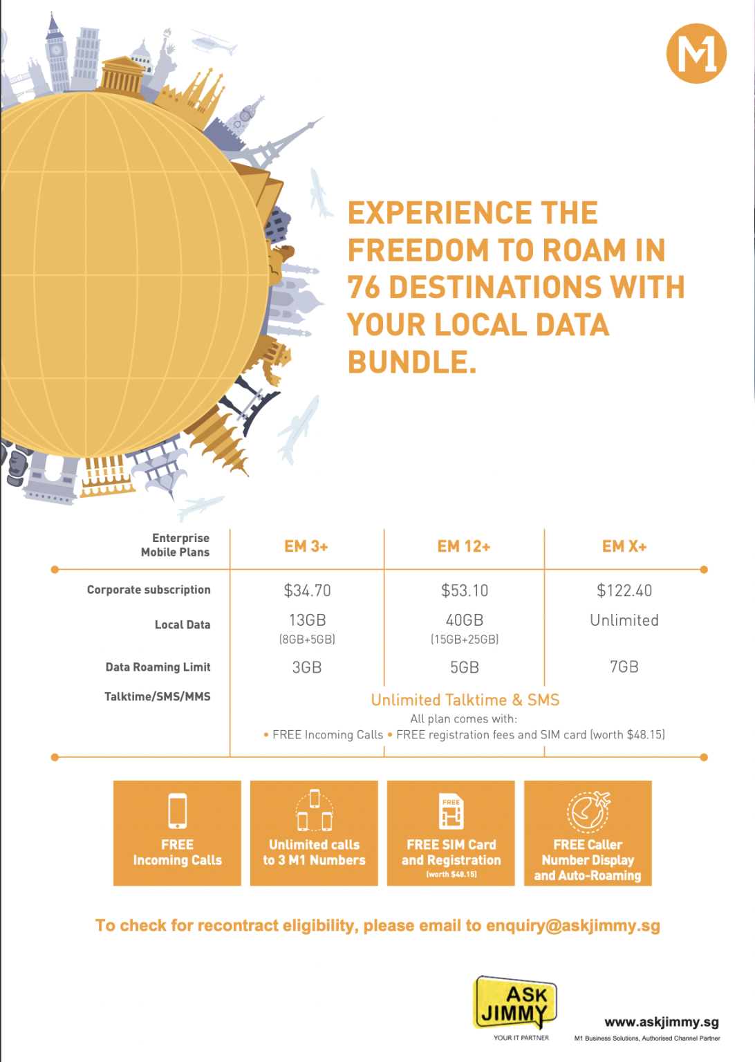 M1 mySIMe, THE ONLY PLAN YOU NEED FOR YOUR BUSINESS - ASK JIMMY